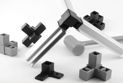 China Aluminum Rectangle Square Tube Shelf Brackets 6000 Series T5 T6 Custom Length for sale