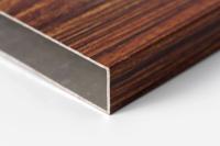 China 6063 Powder Coating Wood Grain Aluminium Square Tube Profile 40um-120um for Furniture Decoration for sale