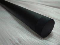China Black Anodized Aluminum Tube OD50 ID48.5 Threaded Ends with Cap Custom Length 6063 for sale