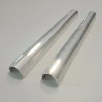 China Half Circle Aluminum Pipe 6063 Anodized Semicircle Tube 10-300mm OD T3-T8 for sale