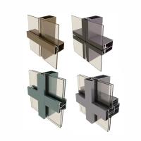 China Curtain Wall Aluminum Profile 6000 Series Thermal Break Extrusion 10-300mm for sale
