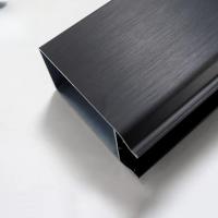 China Anodized Brush Black Aluminum Profile 6000 Series T5 for Decorative Furniture Use 10-300mm for sale