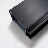 China Anodized Brush Black Aluminum Profile 6000 Series T5 for Decorative Furniture Use 10-300mm for sale