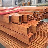 China Wood Grain Aluminum Tube Extrusions for Outdoor Fencing with 0.8-5.0mm Thickness and UV Protection Powder Coating for sale