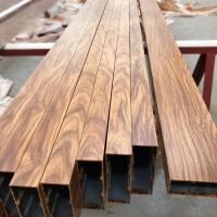 China Wood Grain Aluminum Tube Extrusions for Outdoor Fencing with 0.8-5.0mm Thickness and UV Protection Powder Coating for sale