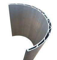 China Aluminum Oval Tube Airfoil Louver Blinds Extrusion Profile 6063 Custom Size for sale