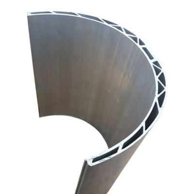 China Aluminum Oval Tube Airfoil Louver Blinds Extrusion Profile 6063 Custom Size for sale