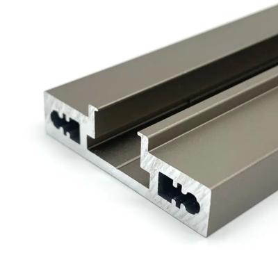 China Construction Aluminum Door Profile Sliding Glass Door Extrusion Slim Profile 6063-T5 for sale