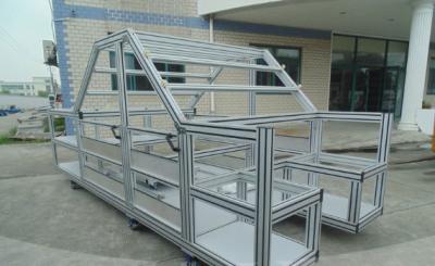 China Aluminum T-Slot Profile for Automotive Gauge Test Frame 6063-T5 Custom Length for sale