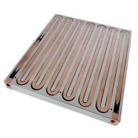 China Custom Liquid Cooling Heatsink Aluminum Cold Plate with Copper Tubes for High Power Devices for sale