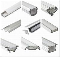 China Silver Matt Anodized Aluminum LED Profile Square Round 6063 T5 for LED Frame for sale