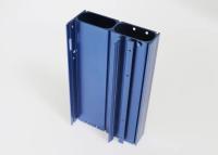 China Aluminum Extruded Countersunk Hole Blue Anodized Aluminum Profile for sale
