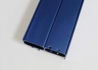 China Blue Anodized Aluminum Extruded Profile with Countersunk Hole 6063 T5 for sale