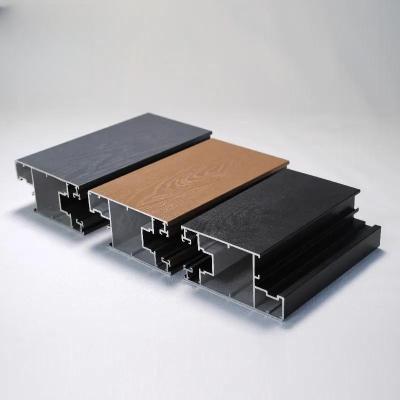 China Powder Coated Wood Grain Aluminum Extrusions 0.8-5.0mm Thickness for Fencing Trellis & Gates for sale