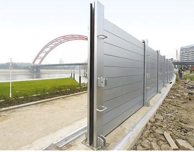 China Mill Finished Aluminum Alloy Flood Control Doors 60-80μm Coating 1000hr Weather Resistance for sale