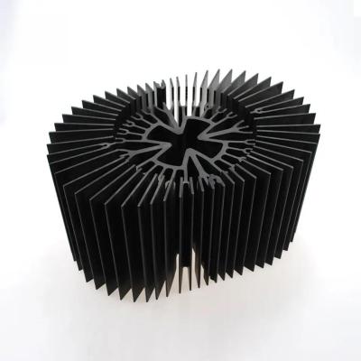 China Industrial Aluminium Sunflower Heatsink Profile T5-T8 Aluminum Alloy LED Heat Sink Customizable for sale