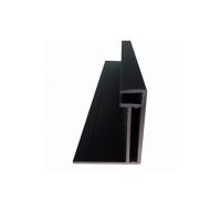 China Black Anodized 6000 Series Aluminum Extrusion Profile for Frameless Solar Panel CNC Machined for sale