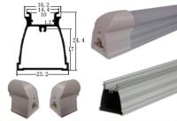 China 6063-T5 Aluminum LED Tube Housing 1200mm with Heat Sink for Daylight for sale