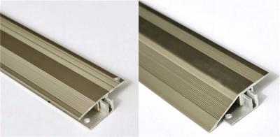 China Gold Champagne Anodized Aluminum Extrusion Profiles for Flooring 7-17.5mm Thickness with Sound Insulation for sale