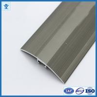 China Gold Champagne Anodized Aluminum Extrusion Profiles for Flooring 7-17.5mm Thickness with Sound Insulation for sale