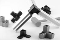 China 25x25mm Powder Coated Aluminum Square Tubing Frame with Connector for Display Shelf for sale