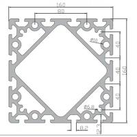 China 160160 mm T Slot Aluminum Extrusion Profile 6063-T5 Industrial Square for sale