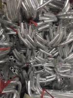 China Bending Aluminum Round Tube Grey Powder Coated for Baby Cart 14-100mm OD for sale