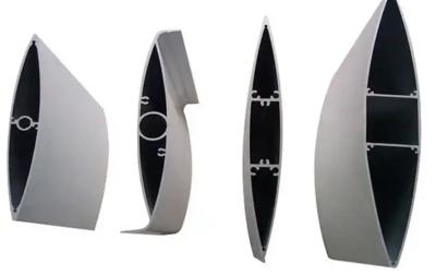 China Oval Shaped Standard Aluminium Extrusion Profiles Louver Blade for sale