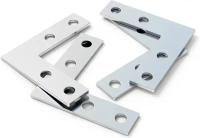 China L Shape T Shape T Slot Aluminum Extrusion Connector Plates 4 Holes 2020 3030 4040 4545 for sale