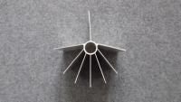 China Sand Blasted Anodized LED Heat Sink Extruded Aluminum Heatsink Profile 6063 T5 for sale