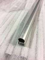 China 6063 T5 Sand Blasting Natural Anodized Aluminum Oval Tube 25um Thickness for sale