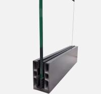 China Aluminum U Channel Base for Glass Balcony Handrail 6063-T5 Anodized 0.01mm Tolerance for sale