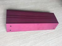China Pink Anodized Aluminum Extrusion Profiles 6063 T5 CNC Drilling Tapping 7.2m for sale