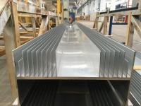 China 6063T5 Aluminum Heat Sink Profile 300mm Width Extruded Heatsink for LED Lighting for sale