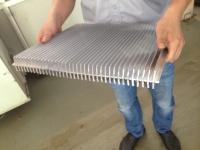 China 6061 T66 400mm Width Aluminum Extrusion Heat Sink with ±0.01mm CNC Machining Precision and ISO Certification for sale