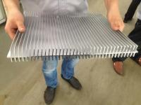 China 6061 T66 400mm Width Aluminum Extrusion Heat Sink with ±0.01mm CNC Machining Precision and ISO Certification for sale