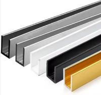 China Custom Aluminum U Channel Profile 6000 Series for Glass Railing Max 6000mm Length for sale