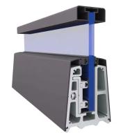 China U Channel Aluminum Profile Railing Post Base Profiles for Glass Balustrades 6000 Series T5 for sale