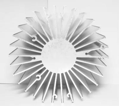 China Aluminum Sunflower Heat Sink Profile 6000 Series T5 T6 Custom Length 0.8mm Thickness for sale