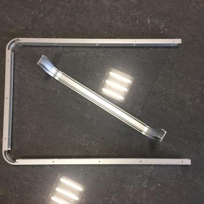 China Custom Small Radius Aluminum Bending Profiles Silver Anodized 0.01mm Tolerance for sale
