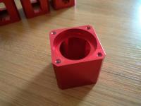 China CNC Machined Red Anodized Aluminum Industrial Parts 6000 Series T5 T6 1-6m for sale
