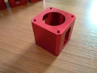 China CNC Machined Red Anodized Aluminum Industrial Parts 6000 Series T5 T6 1-6m for sale