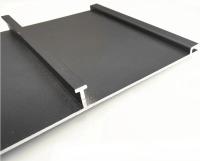 China Black Powder Coated Aluminum Batten Exterior Wall Cladding 100mm Width for sale