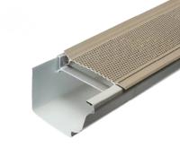 China Aluminum Gutter Guard Leaf Filter Mesh 6063 T5 Seamless Rain Gutter Protection for sale