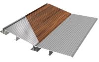 China Aluminum Slip-Resistant Fireproof Waterproof Outdoor Engineered Wood Floor 6063 T5 for sale