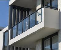 China Aluminum U Channel Glass Railing Handrail 6063 T5 Frameless Balustrade for Deck Outdoor for sale