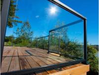 China Aluminum U Channel Glass Railing Handrail 6063 T5 Frameless Balustrade for Deck Outdoor for sale