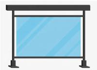 China Outdoor Balcony Top Mounted Aluminum U Channel Tempered Glass Frameless Railing Hardware 6063-T5 for sale