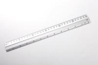 China Silver 30cm Alkali Anodized Aluminum Ruler Extrusion Profile ISO9001 for sale