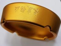 China Custom Golden Anodized CNC Machining Aluminum Ashtray 3300T Extrusion for sale